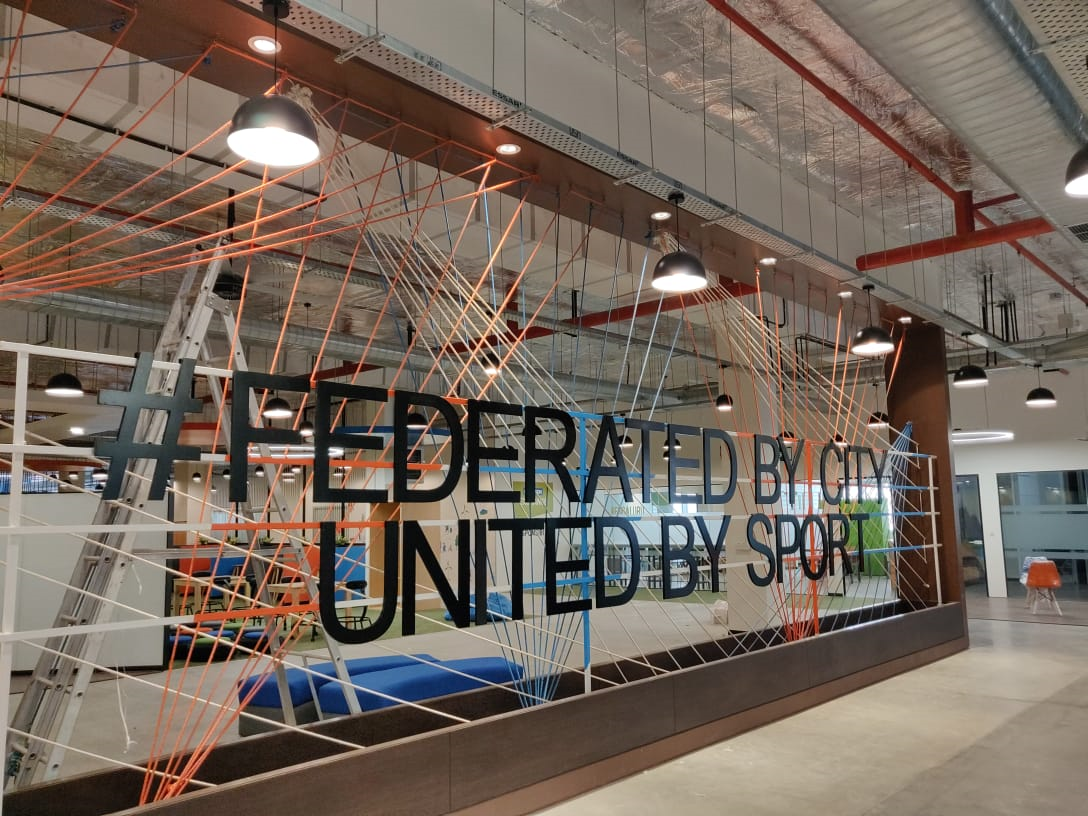 Decathlon Sports Office Designed in Bangalore | Hidecor Interiors